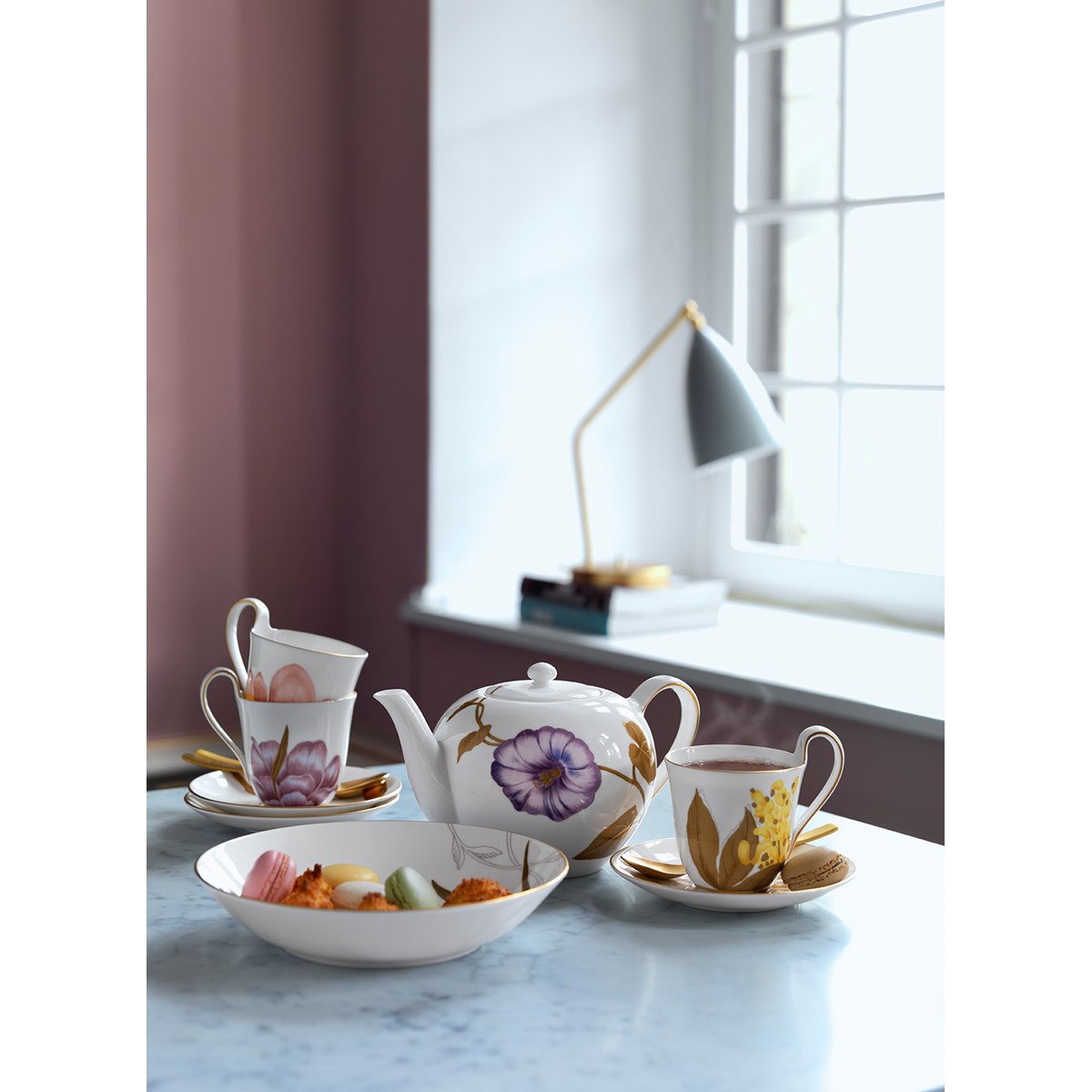 Royal Copenhagen, Flora Cup & Saucer 27c - Tilbords.no